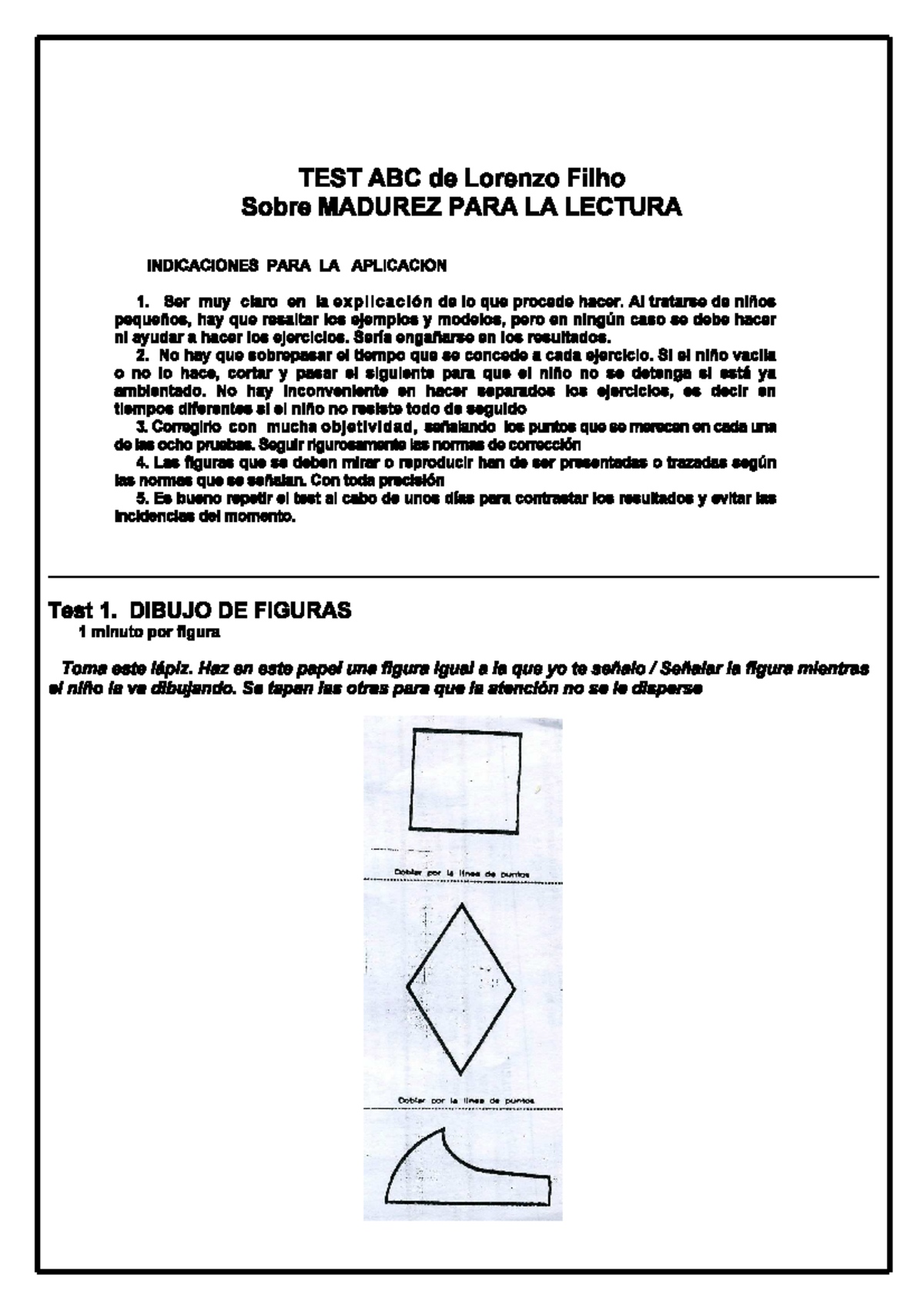 Test ABC una vez - TEST ABC - TEST ABC de Lorenzo Filho Sobre MADUREZ ...