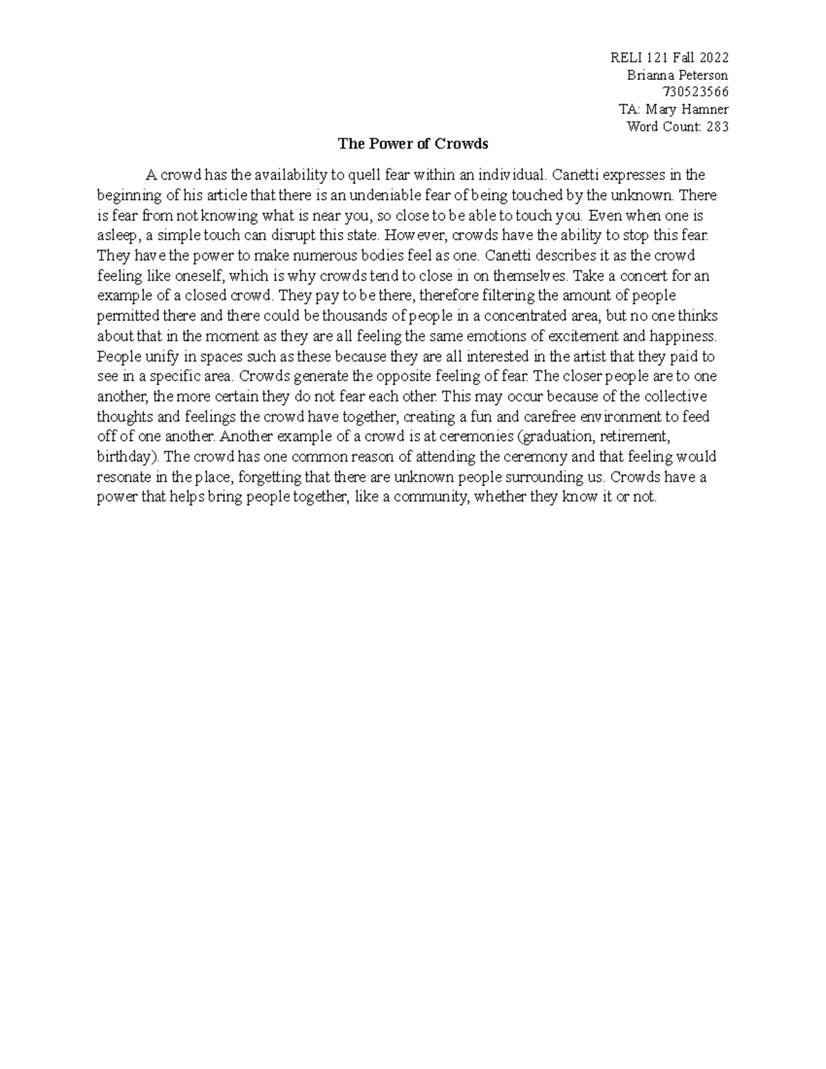 250 Word Response #11 - Here's my understanding for this author. Maybe ...