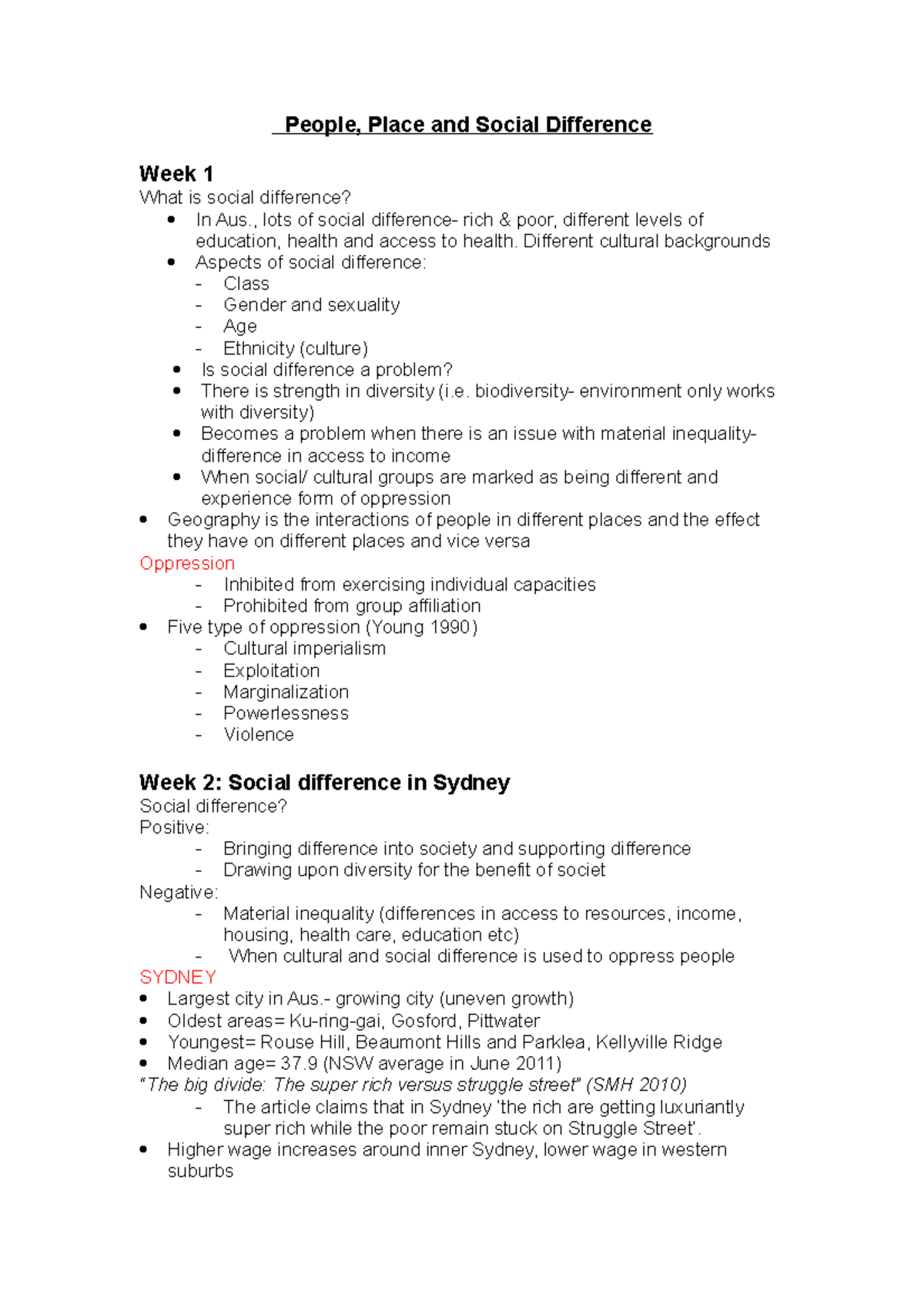 P P Social Differences Lectures People Place And Social Difference