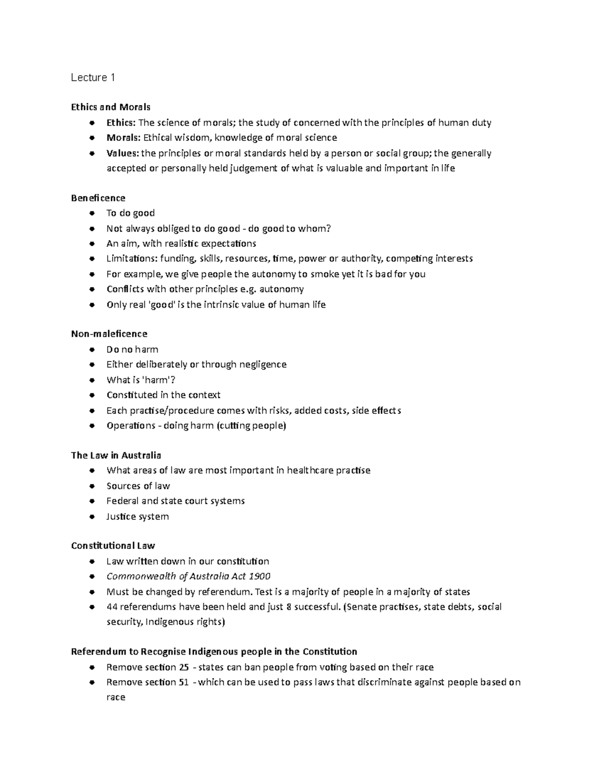 Lecture 1-7 HSBH3004 - Lecture 1 Ethics and Morals Ethics: The science ...