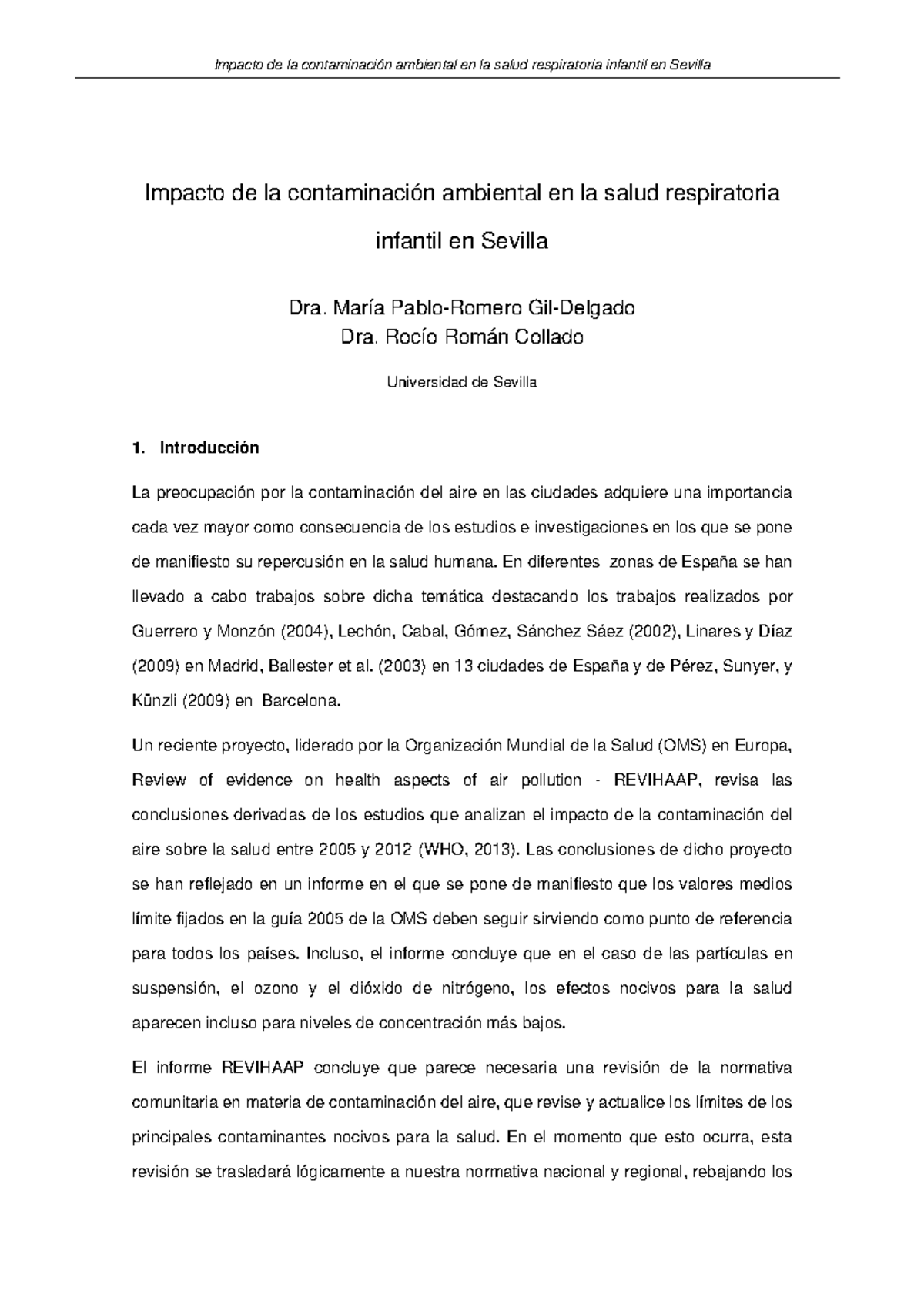 Impacto de la contaminacion ambiental en la salud respiratoria infantil ...