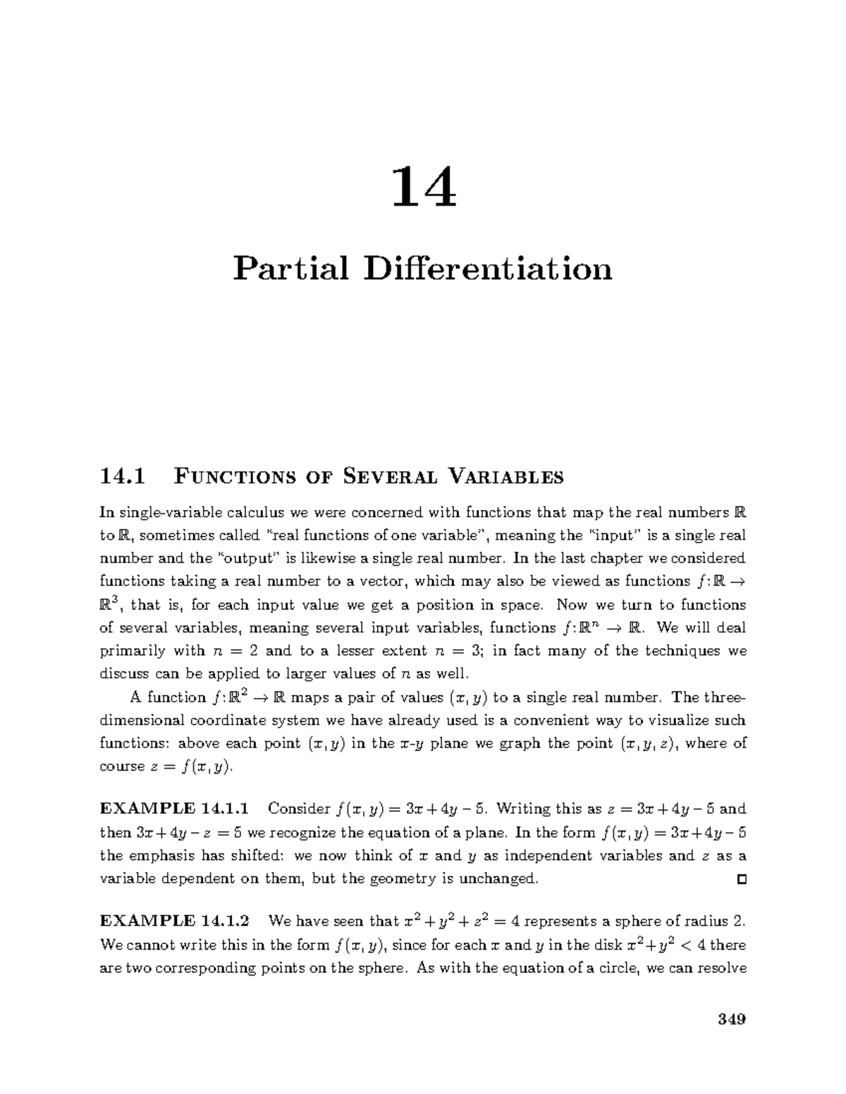 Multivariable 14 Partial Differentiation - 14 Partial Differentiation ...