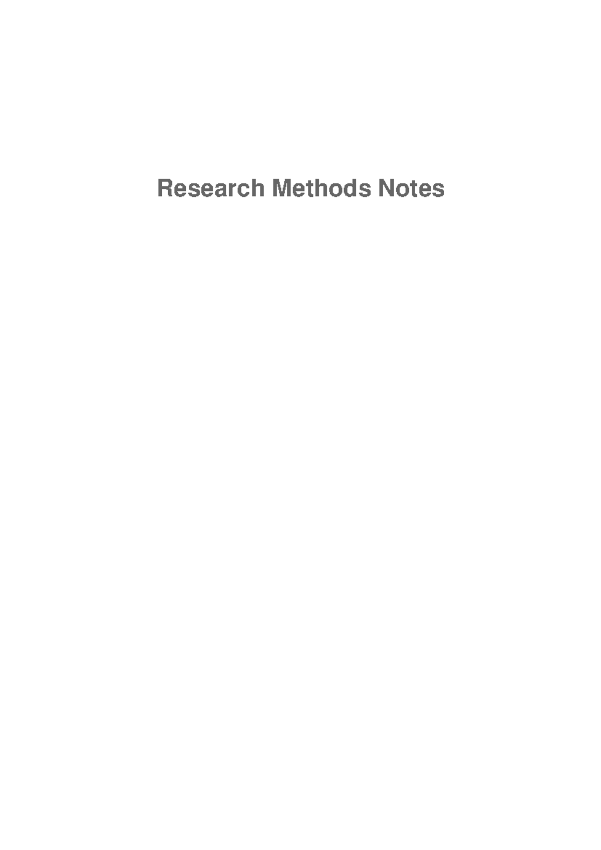 RM Notes - Research Methods Notes Definition of research Different ...