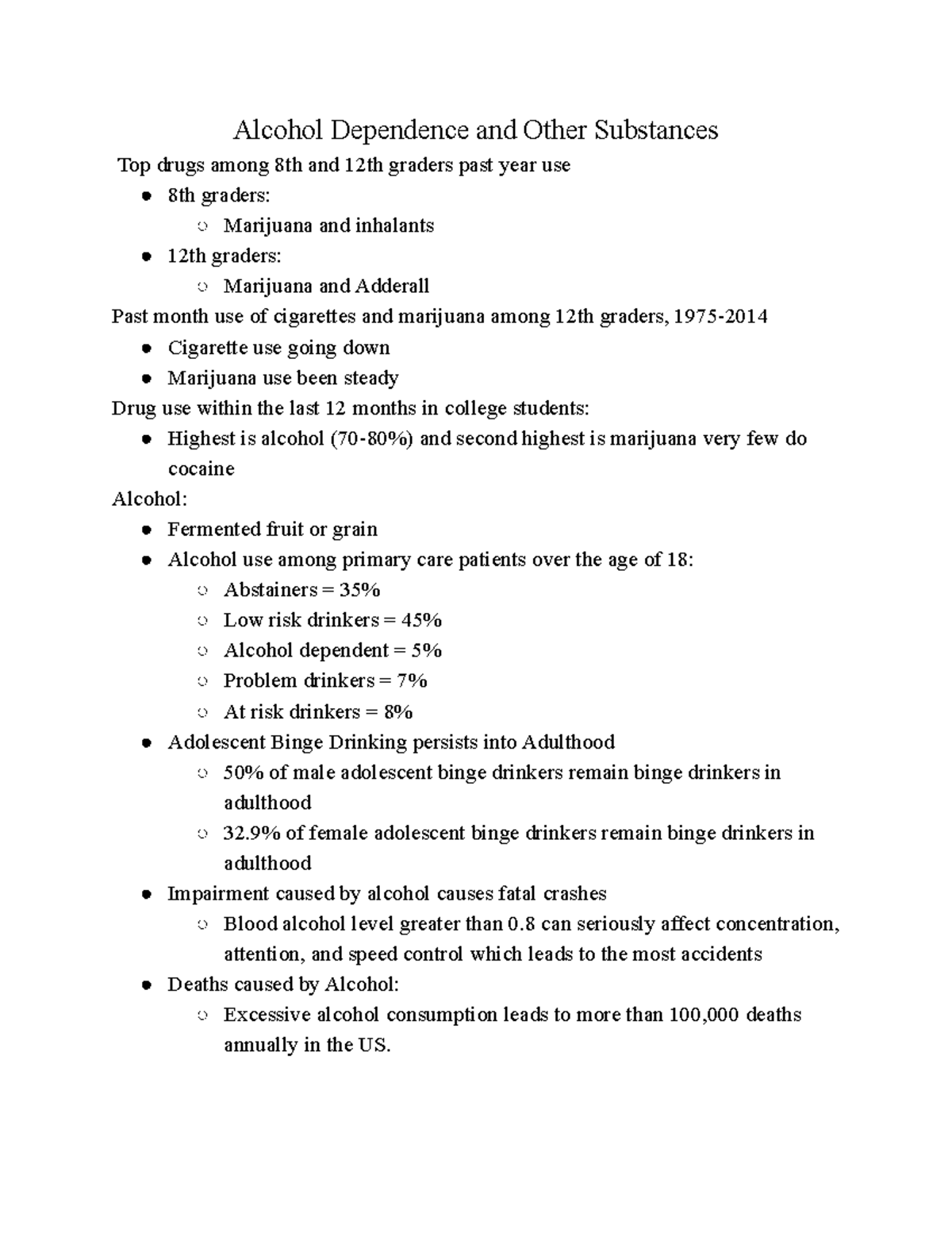 Alcohol Dependence - Dr. Konner - Alcohol Dependence and Other ...