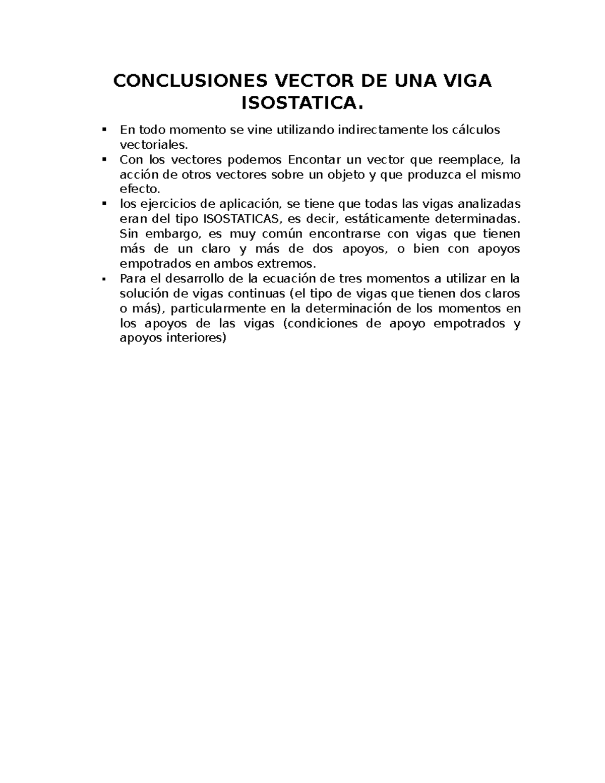 Conclusiones Vectoriales EN LA Ingenieria trabajo - CONCLUSIONES VECTOR ...