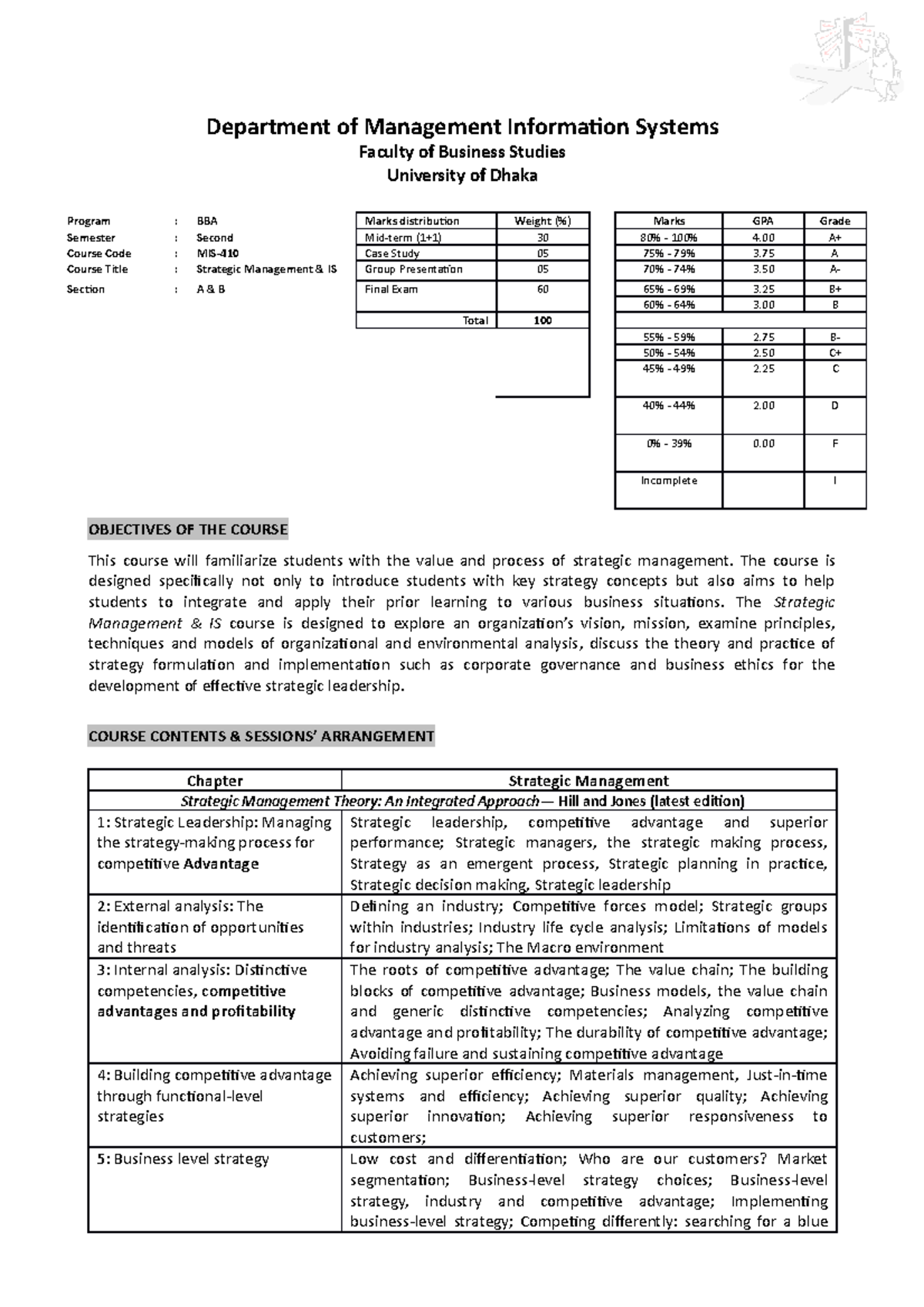 Course Outline 410 - Department of Management Information Systems ...
