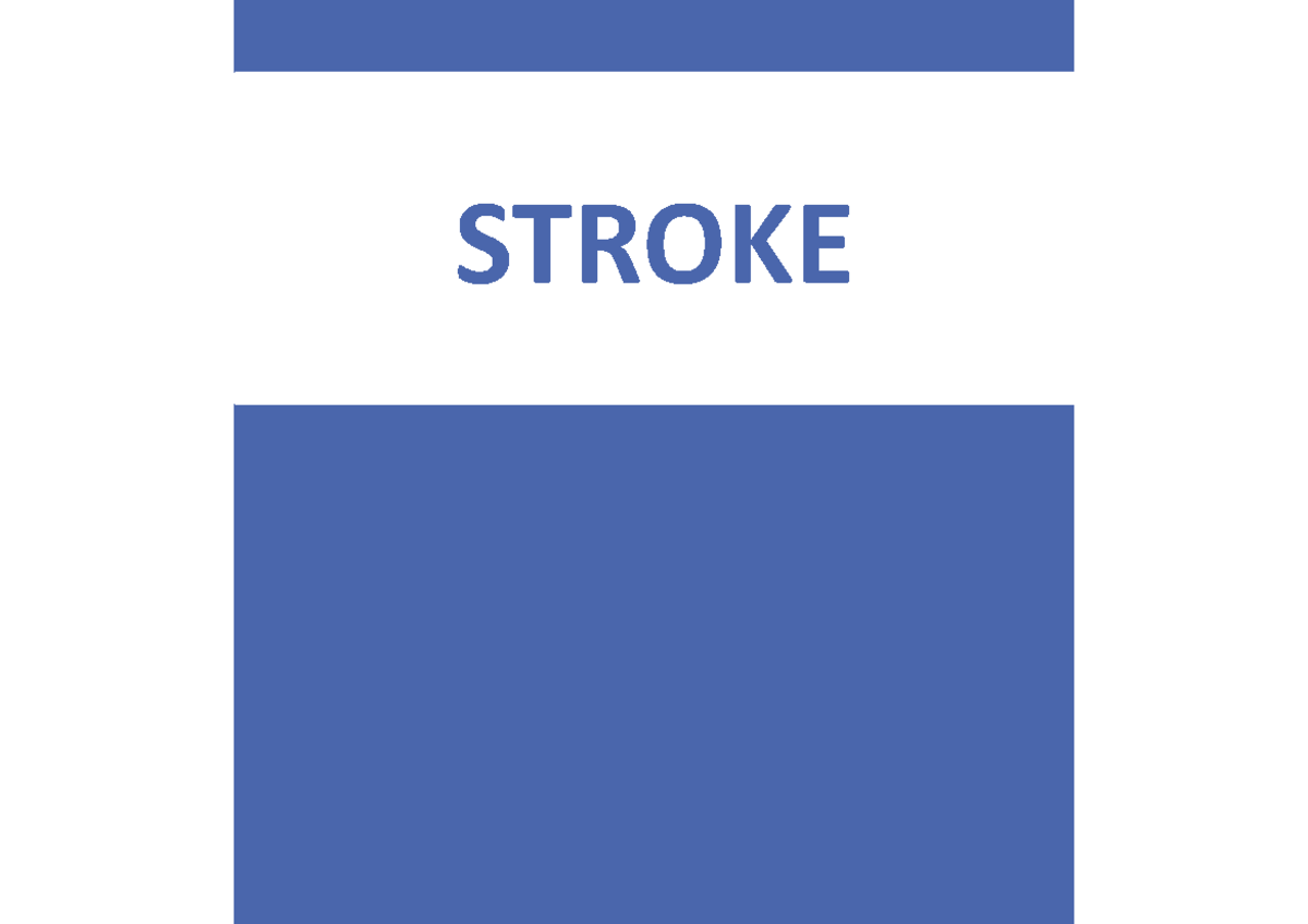 Stroke booklet - STROKE ABOUT What is a stroke? A stroke occurs when ...