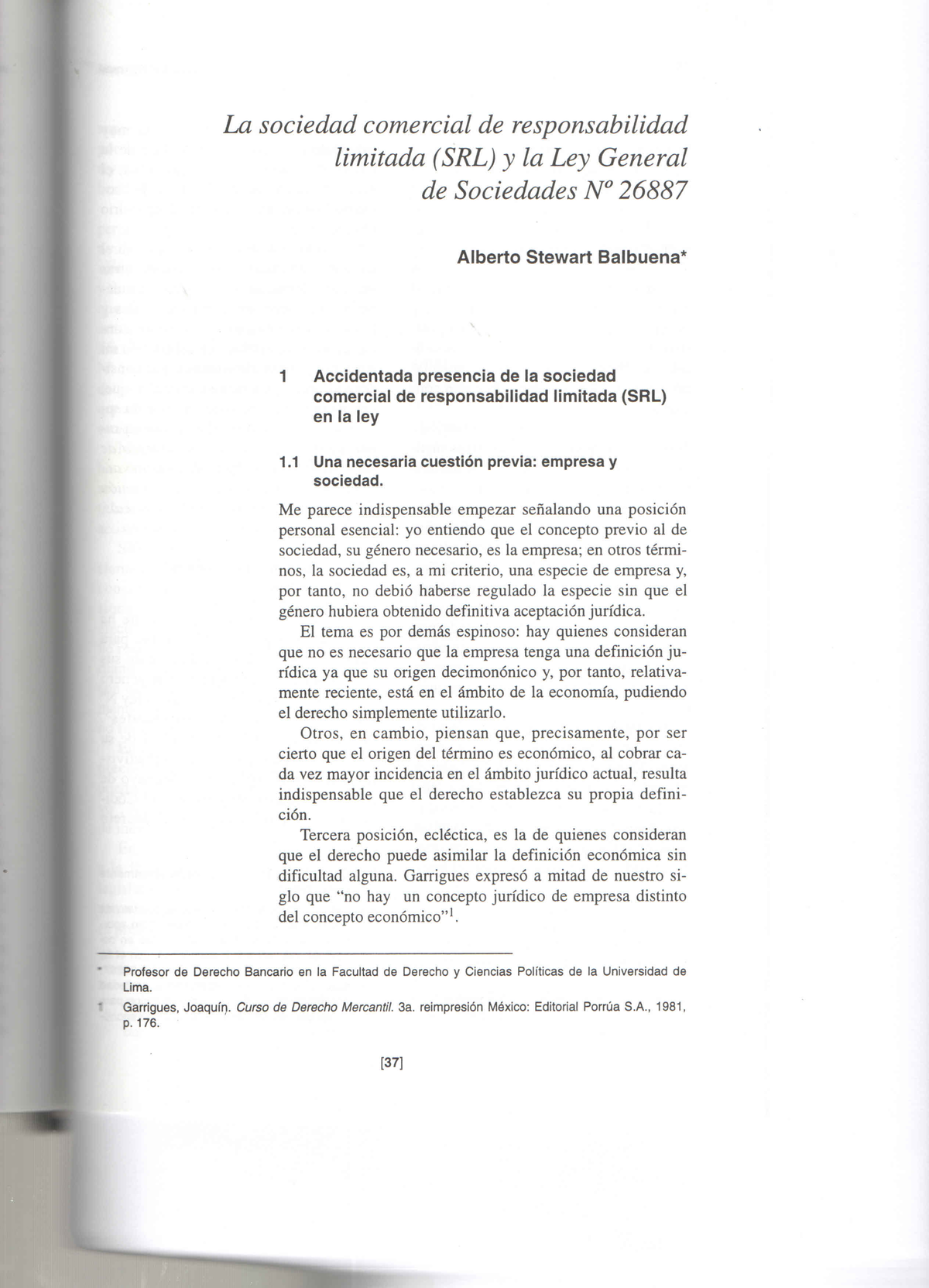 03. Alberto Stewart. La Sociedad Comercial de Responsabilidad Limitada ...
