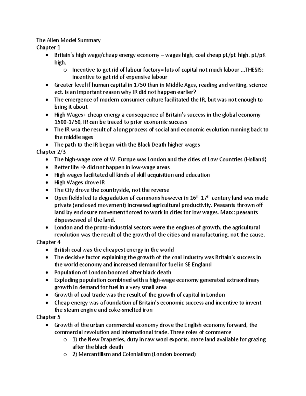 The Allen Model Summary - Warning: TT: undefined function: 32 The Allen ...