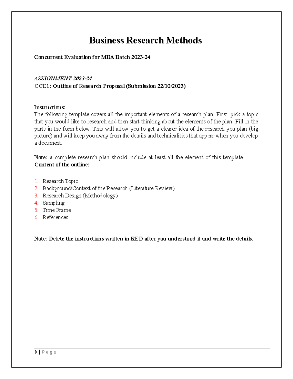 BRM Assignment Rupesh Gupta - Business Research Methods Concurrent Evaluation for MBA Batch 2023 ...