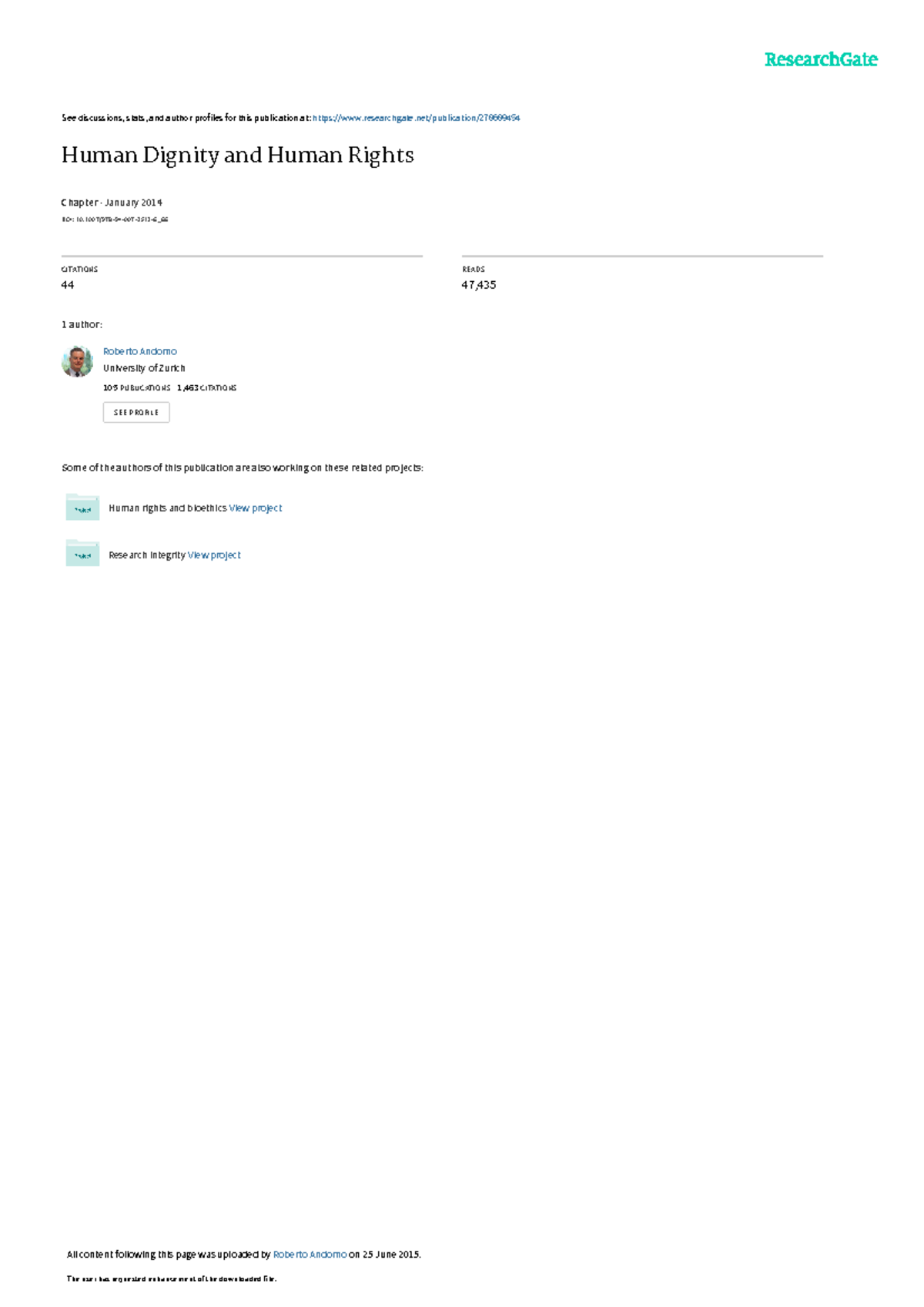 Humandignityandhumanrights Handbook-1 - See discussions, stats, and ...
