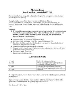 Assignment 01- intro - american gov. - 1 Jacobs Jacobs Global ...