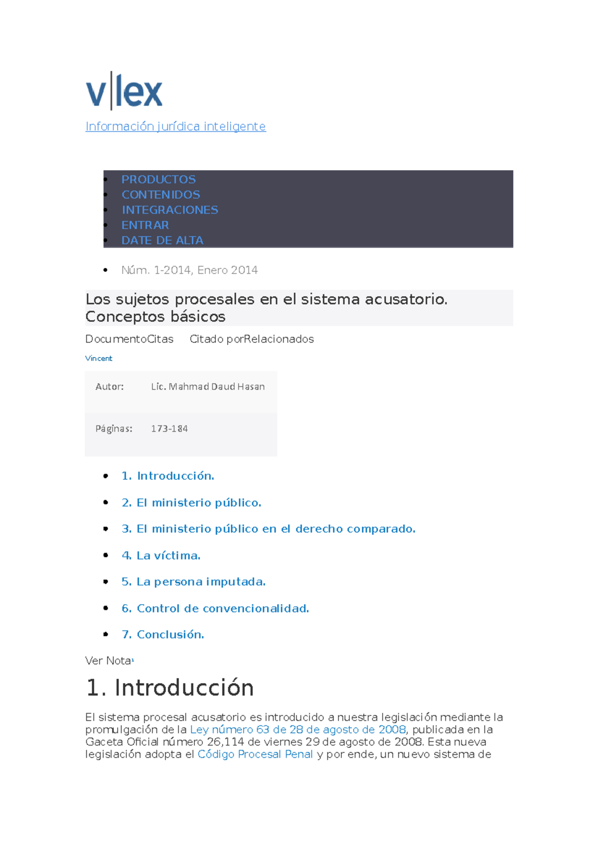 1 proceso - Información jurídica inteligente PRODUCTOS CONTENIDOS ...