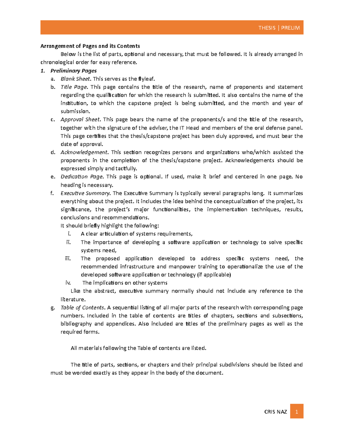 Manuscript Content chapters 1&2 - Arrangement of Pages and its Contents ...