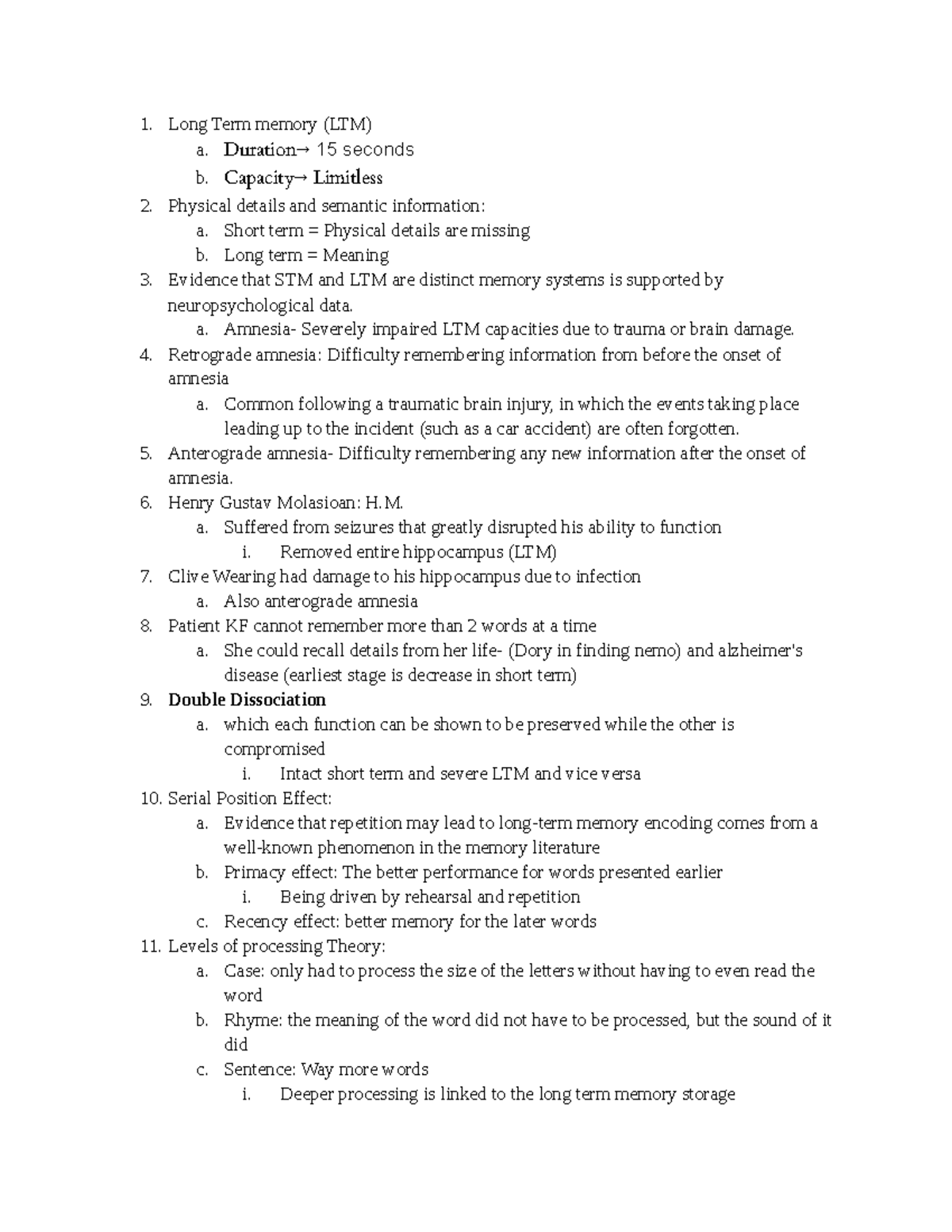 Chapter 7 - Lecture notes + textbook summaries (she goes based off of ...