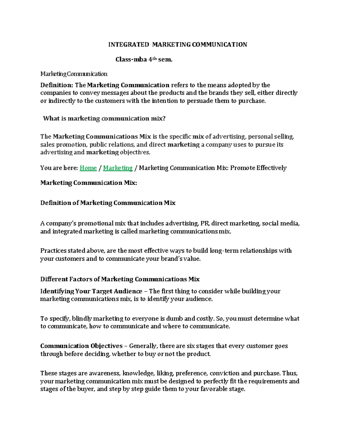 Integrated Marketing Communication - INTEGRATED MARKETING COMMUNICATION ...