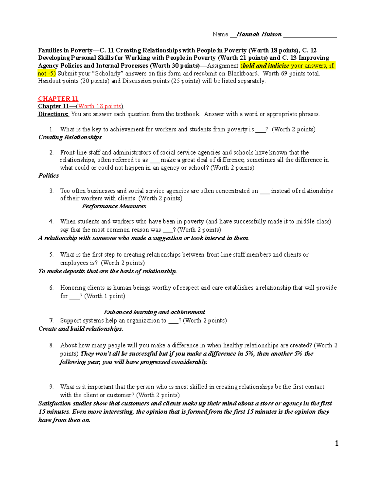 SP22-Ch 11, 12, 13 Assign-Fam in Poverty - Name __ Hannah Hutson ________________ Families in ...
