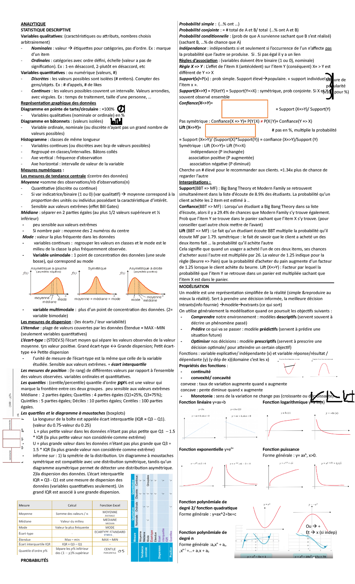Feuille de note analytique - ANALYTIQUE STATISTIQUE DESCRIPTIVE ...