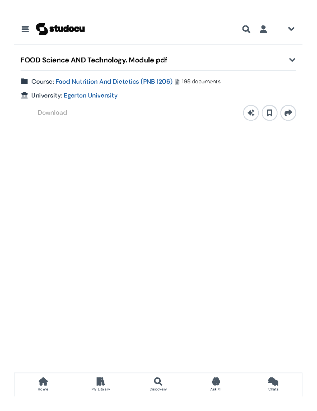 FOOD Science AND Technology. Module pdf - FOOD Science Technolog - Food ...