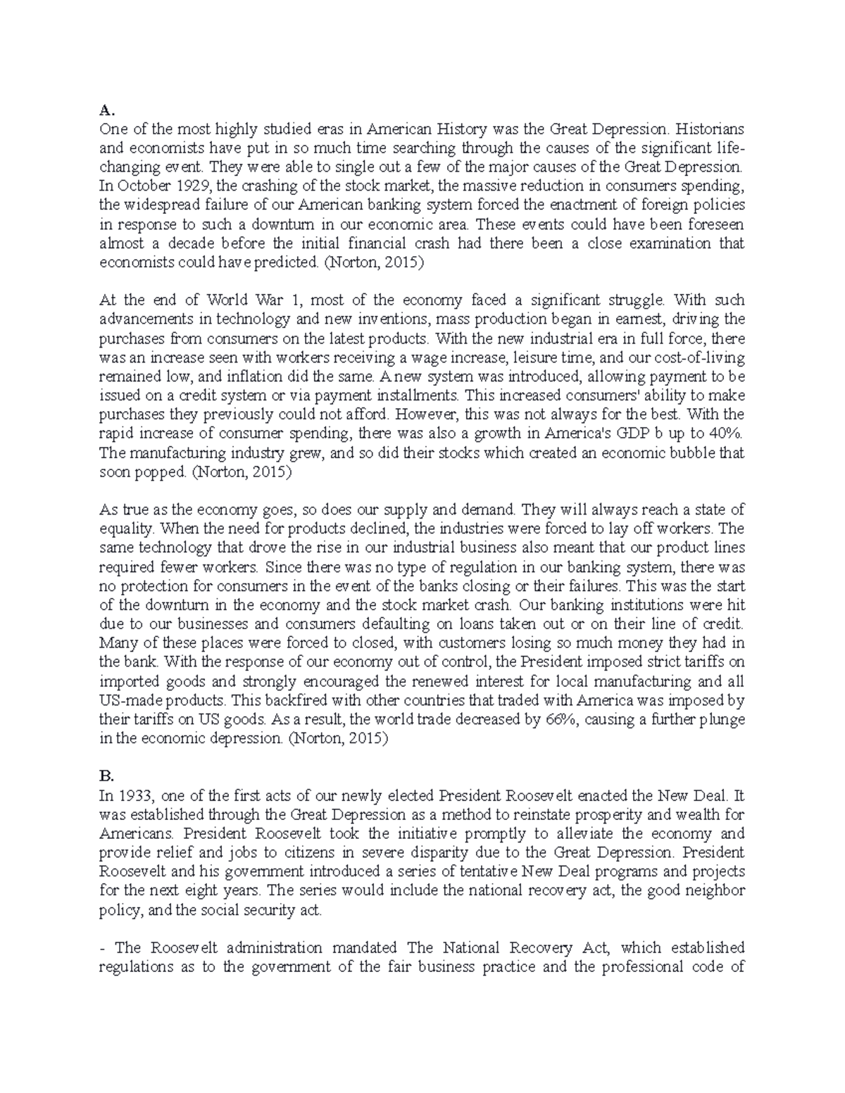 Task 4 Survey US History - A. One of the most highly studied eras in ...