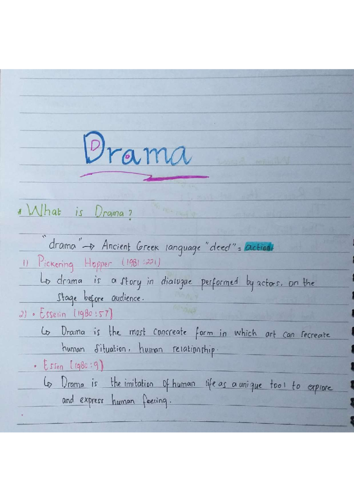 Literature Drama - Genres of English Literature - Studocu