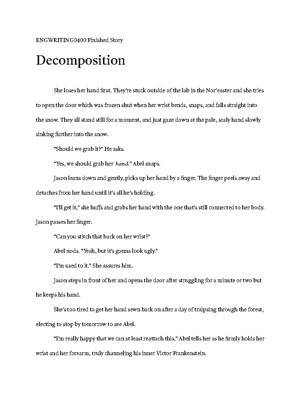 Engwriting 0400 Finished Story - ENGWRITING0400 Finished Story ...