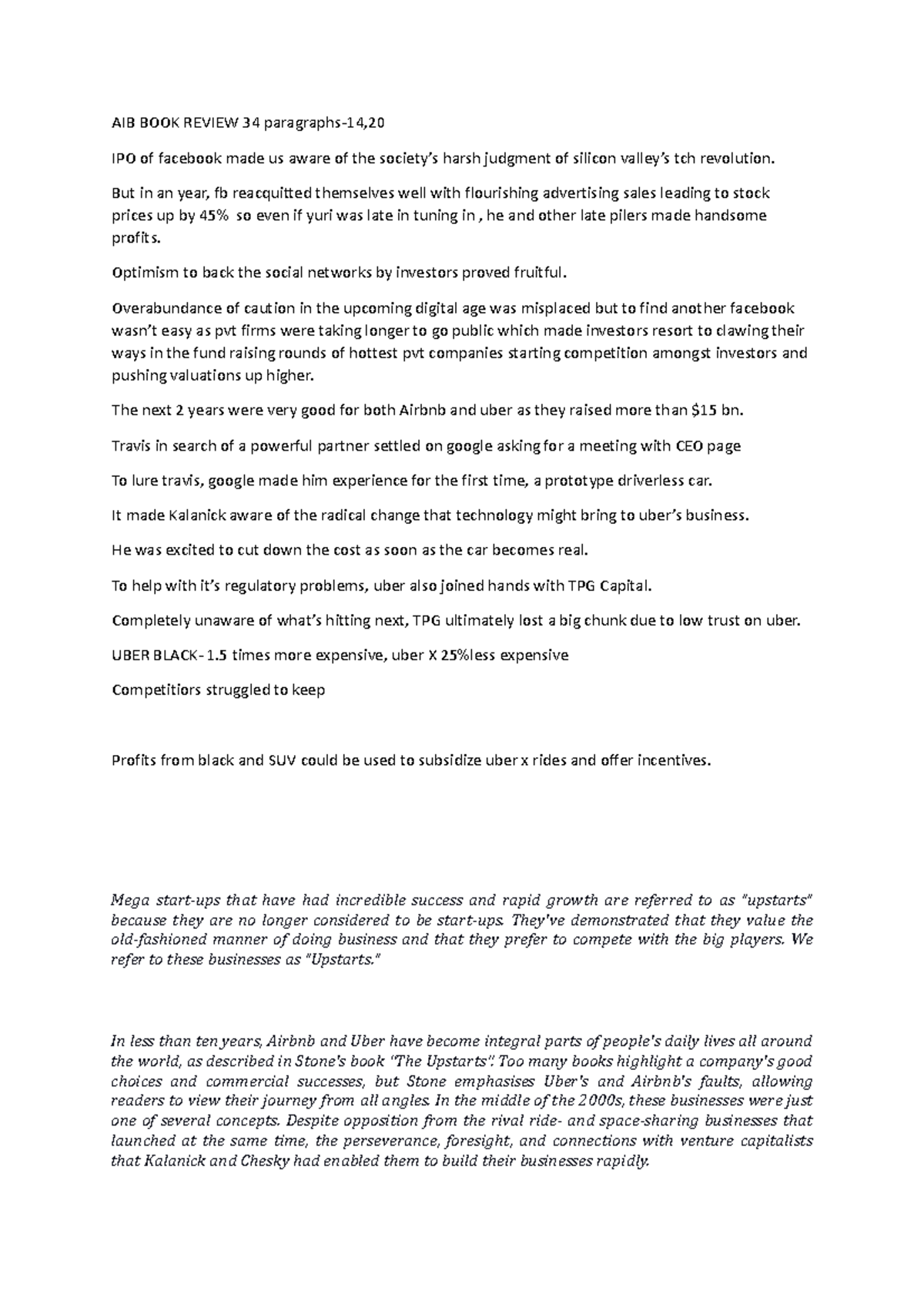 AIB BOOK Review 34 paragraphs - AIB BOOK REVIEW 34 paragraphs-14, IPO ...