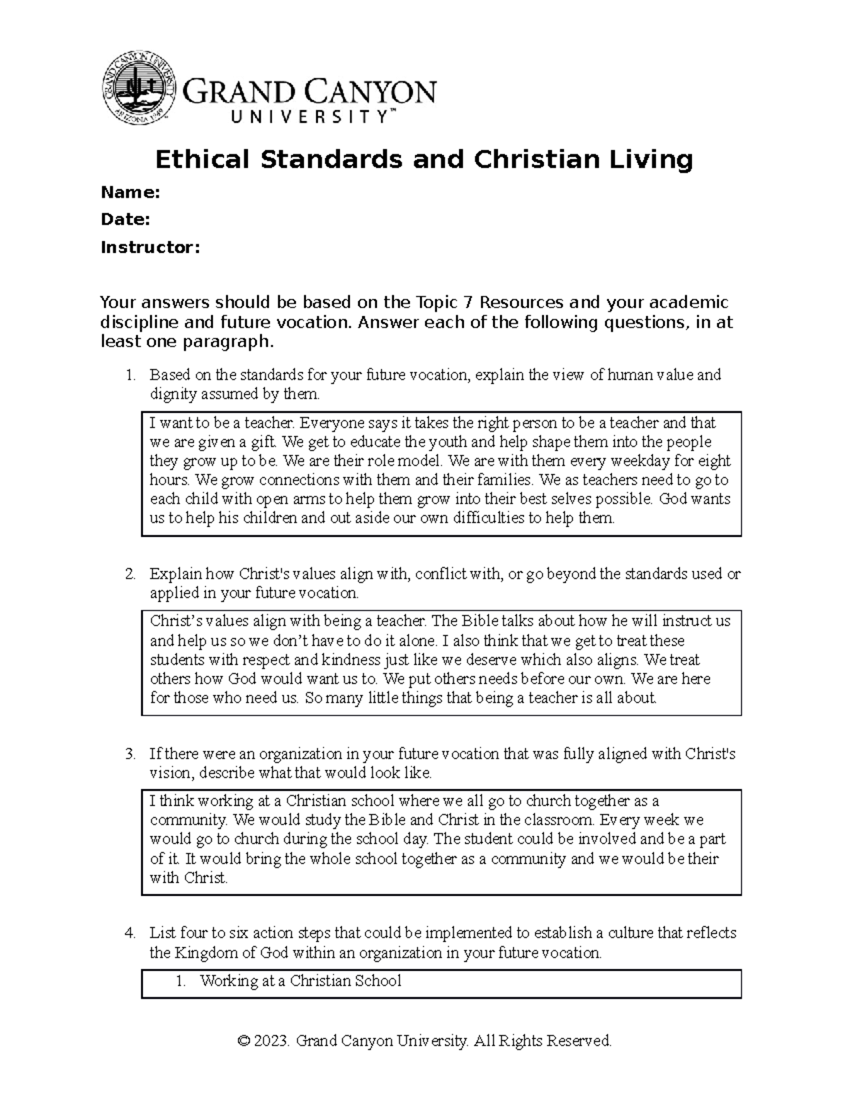 CWV 316 RS T7Ethical Standards And Christian Living - Ethical Standards ...