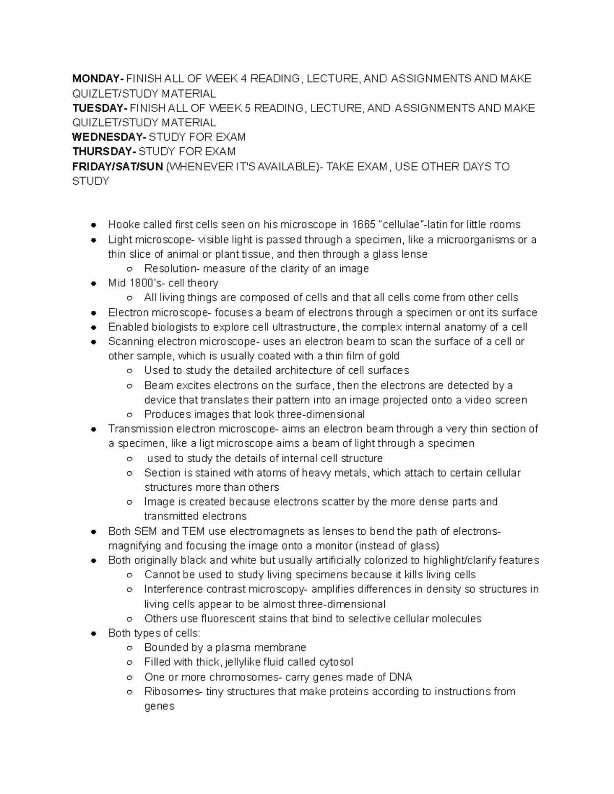 Bio Chapter 4 Reading Notes-2 - MONDAY- FINISH ALL OF WEEK 4 READING ...