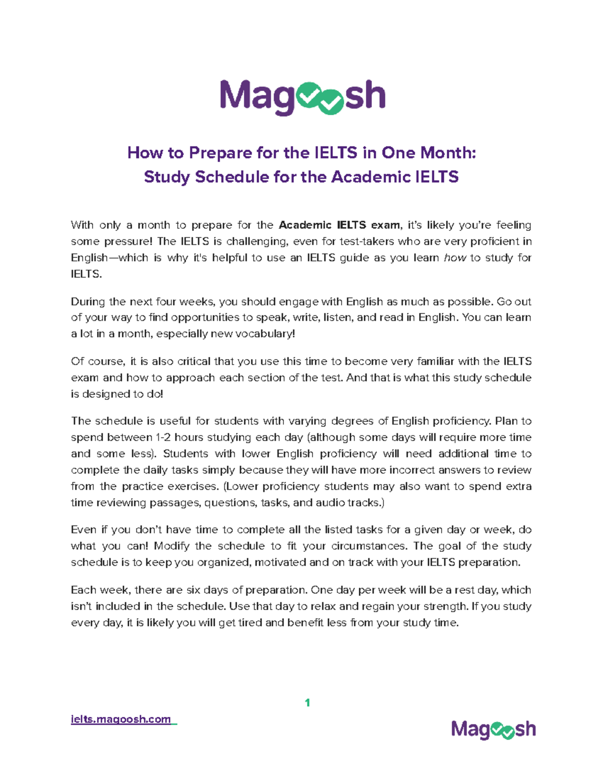 One Month Self Study Plan - How to Prepare for the IELTS in One Month ...