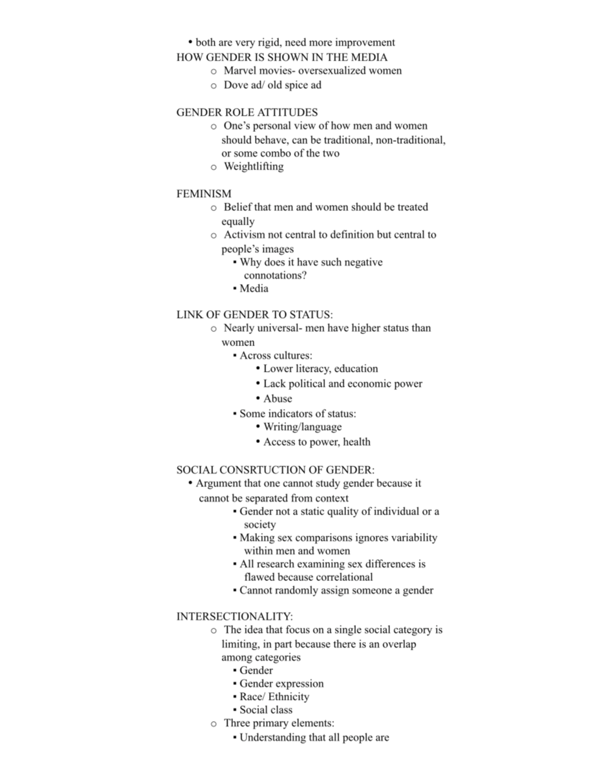 Gender Differences Chapter 1 Psy 3203 Studocu