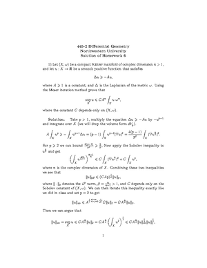 445-2 Differential Geometry Homework 5 - 445-2 Differential Geometry ...