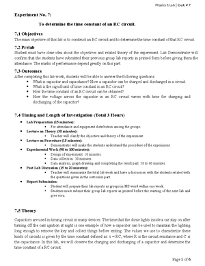Cover page of lab report - Physics 1 Lab - AMERICAN INTERNATIONAL ...