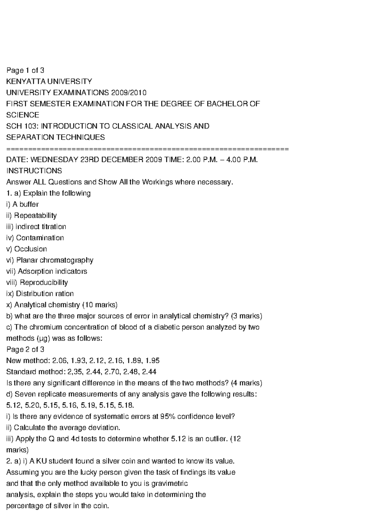 Introduction To Classical Analysis And Separation Techniques - Page 1 ...