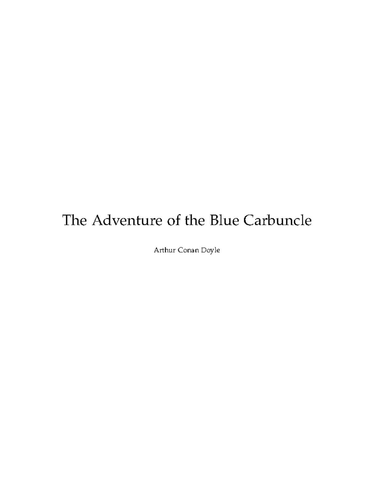 Blue - horror - The Adventure of the Blue Carbuncle Arthur Conan Doyle ...