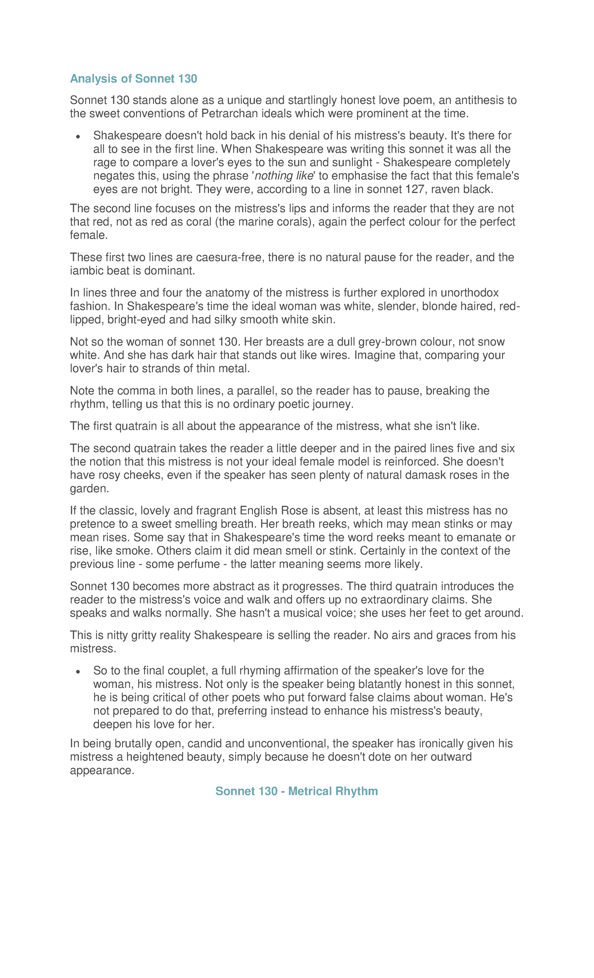 442015 498 Analysis of Sonnet 130 - Analysis of Sonnet 130 Sonnet 130 ...