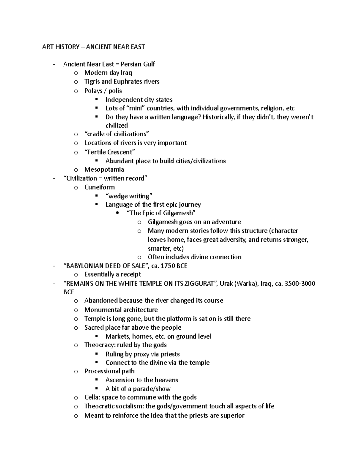 ART History ancient near east 1 - ART HISTORY – ANCIENT NEAR EAST ...