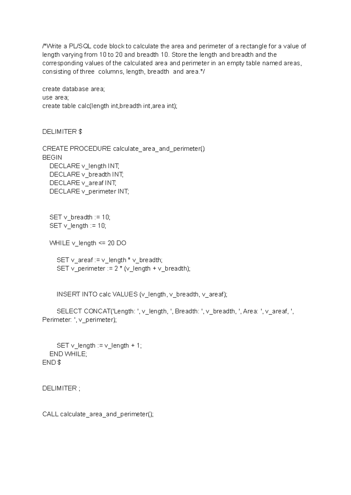 SL-5(DBMS)plsql - software labs practical codes-DBMS - /Write a PL/SQL ...