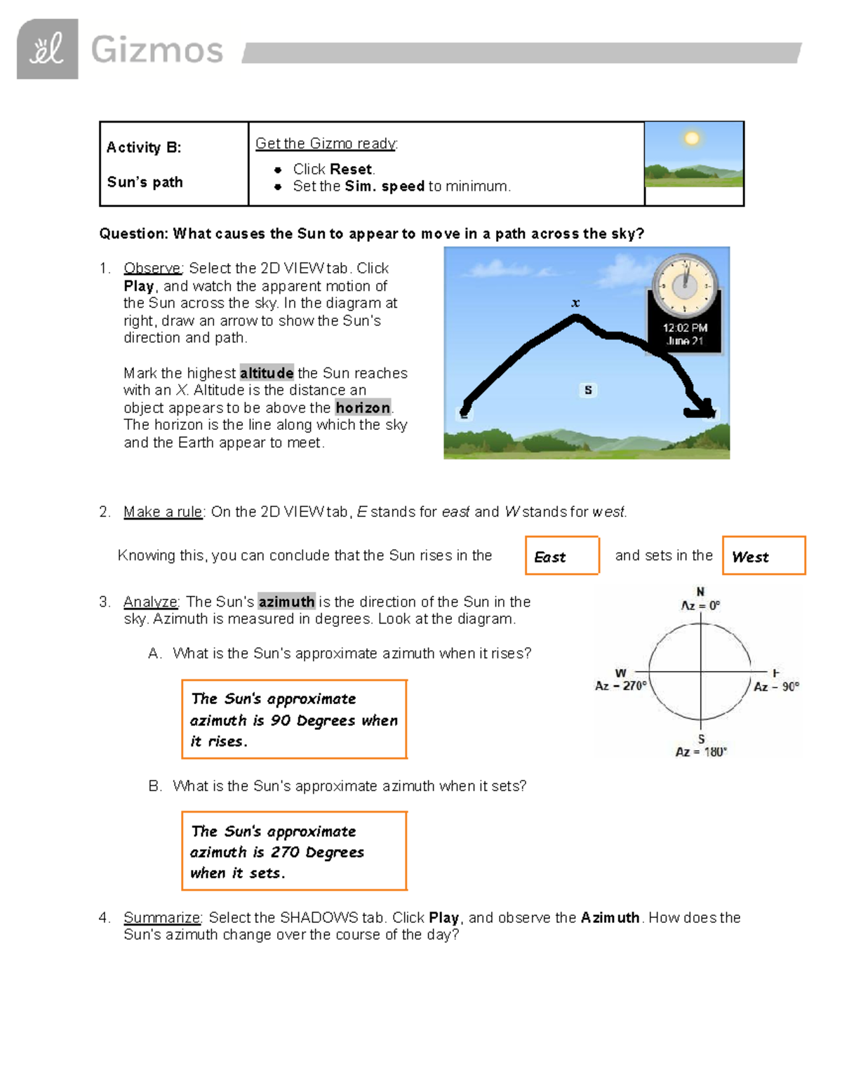 Kami Export - Kennedi Ricahrdson Gizmo Seasons Activity B Sun's Path ...