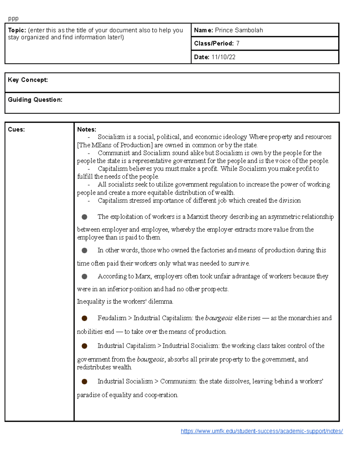 Prince S - Unit 3 Note Template - ppp Topic: (enter this as the title ...