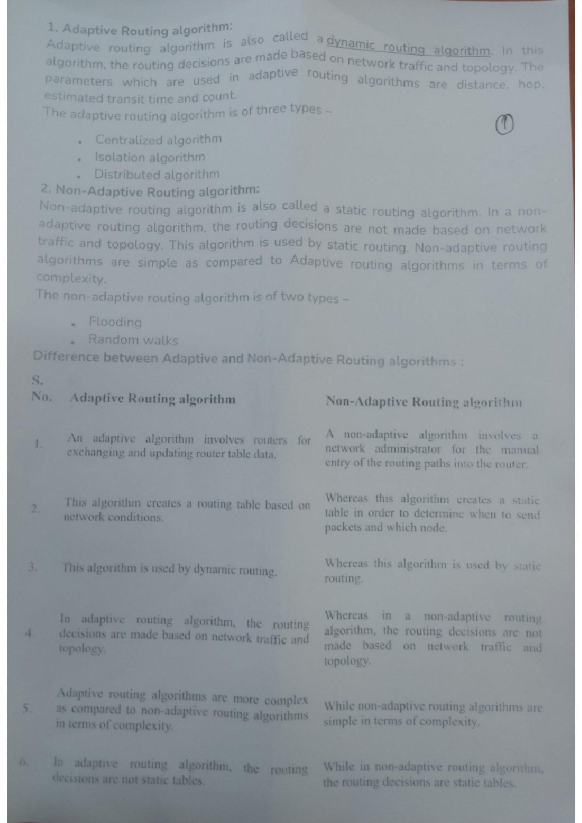 Routing algorithms - .......... - computer science - Studocu