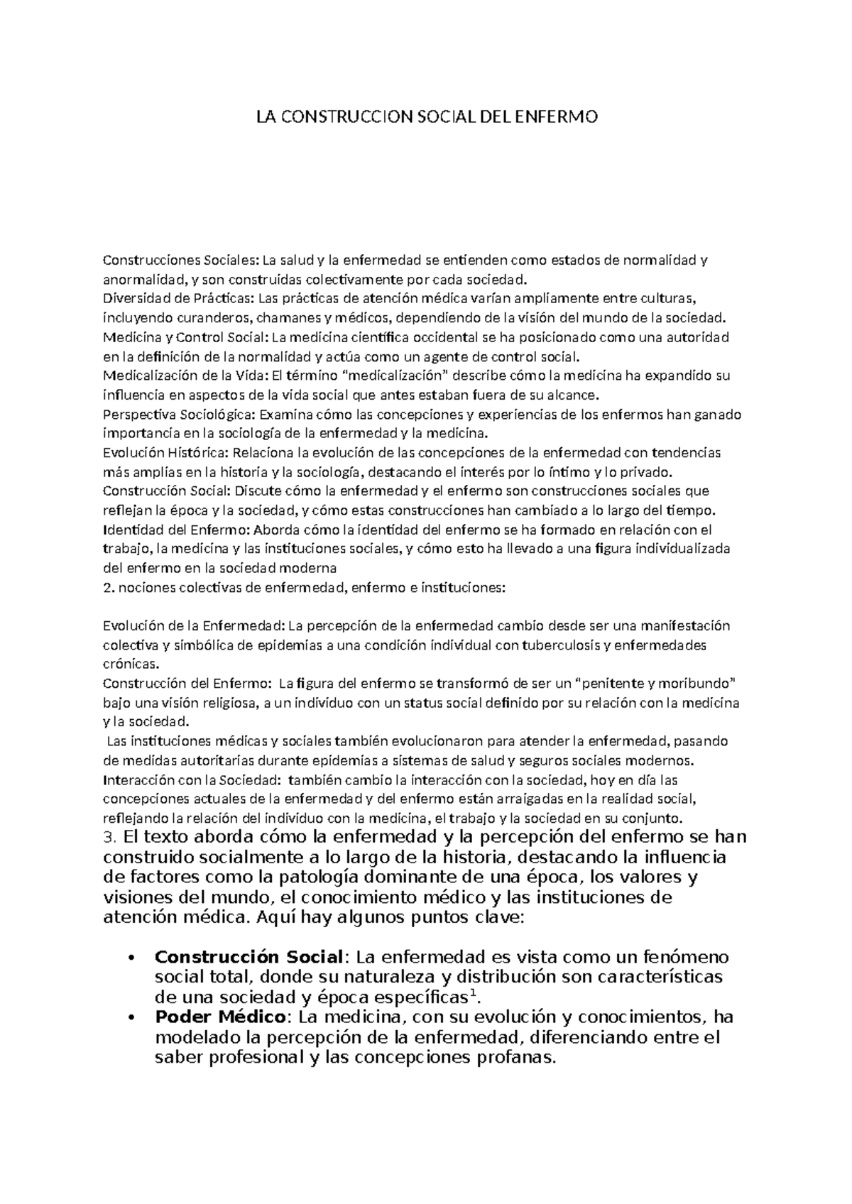 LA Construccion Social DEL Enfermo - LA CONSTRUCCION SOCIAL DEL ENFERMO ...