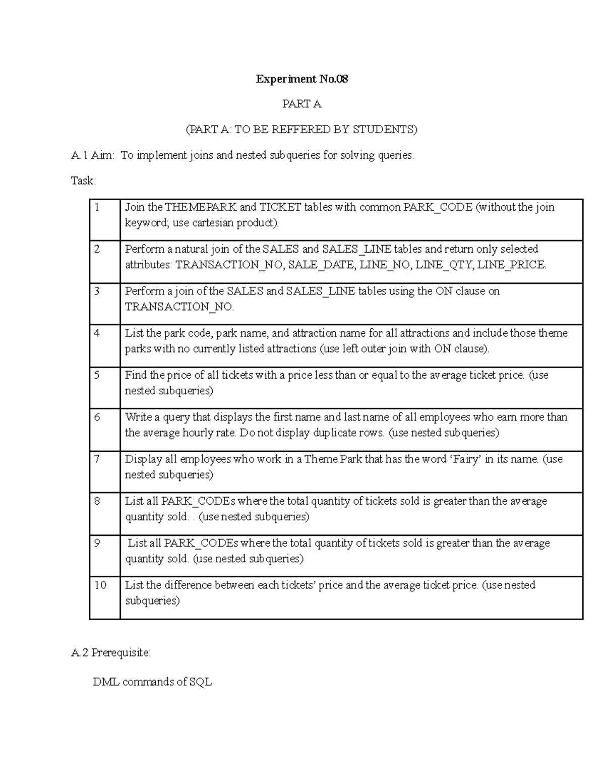 B1 P8 E027 - dfas - Experiment No. PART A (PART A: TO BE REFFERED BY STUDENTS) A Aim: To ...