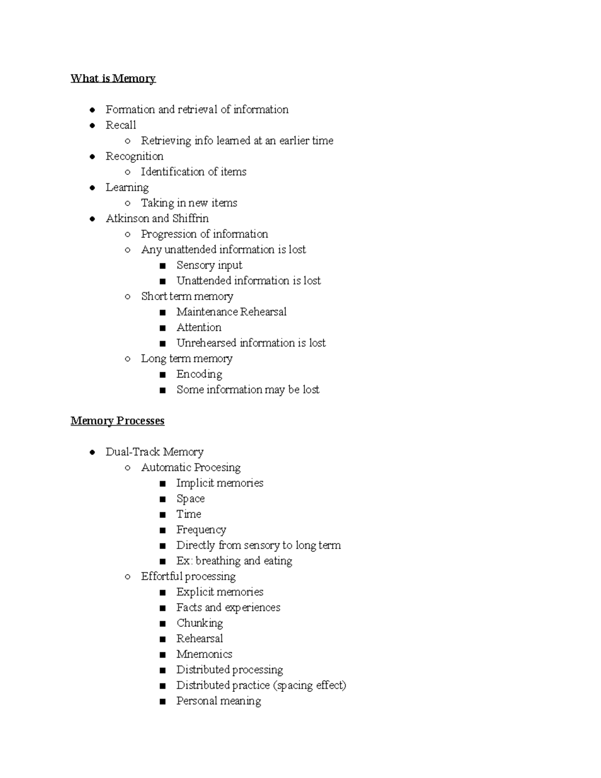 Memory - How we process and store memories and how they form and decay ...