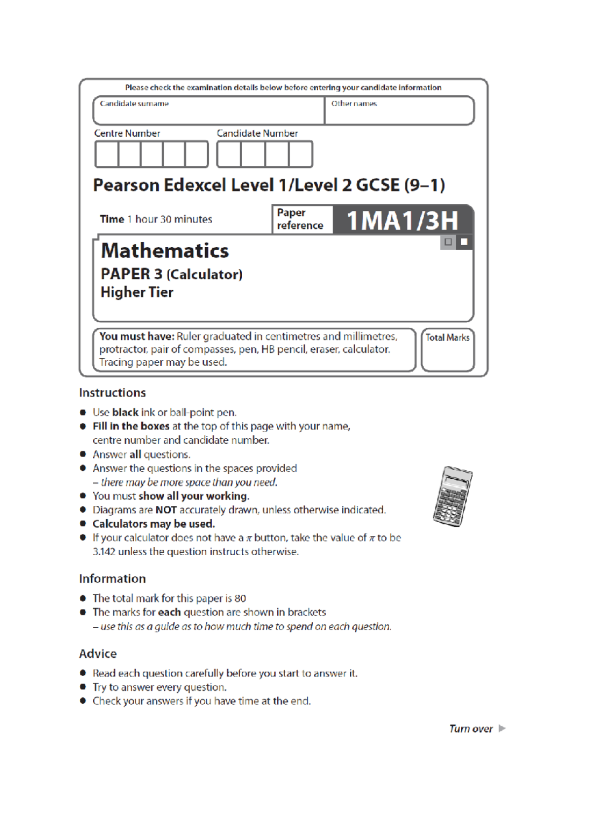 11 1MA1 3H November 2021 shadow paper (Set 1) - 200 400 600 800 1000 40 ...