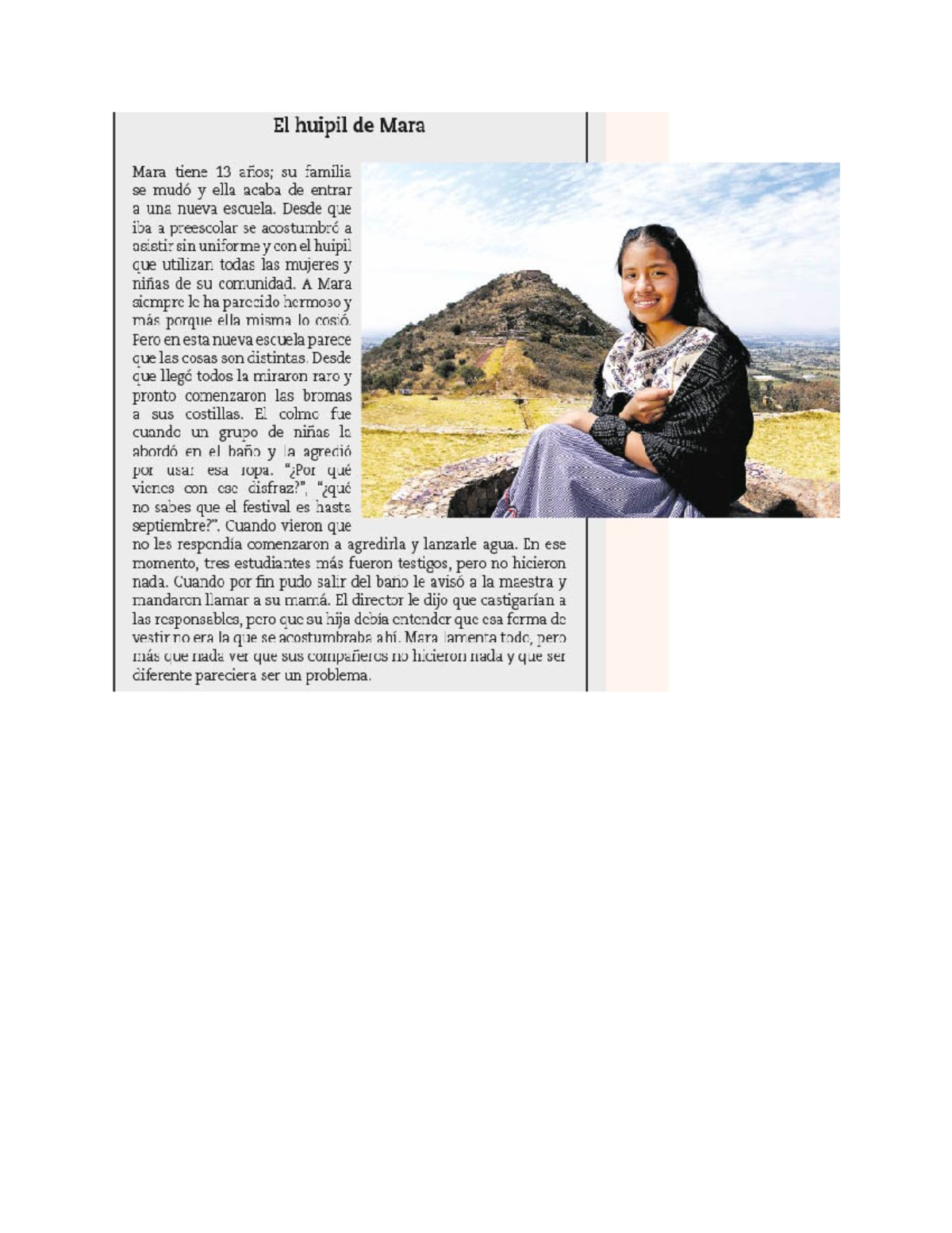 El huipil de mara - Formacion civica y etica 3 Telesecundaria - Studocu