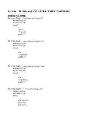 Programming IN C Question BANK 22-23 - C programmng - Studocu
