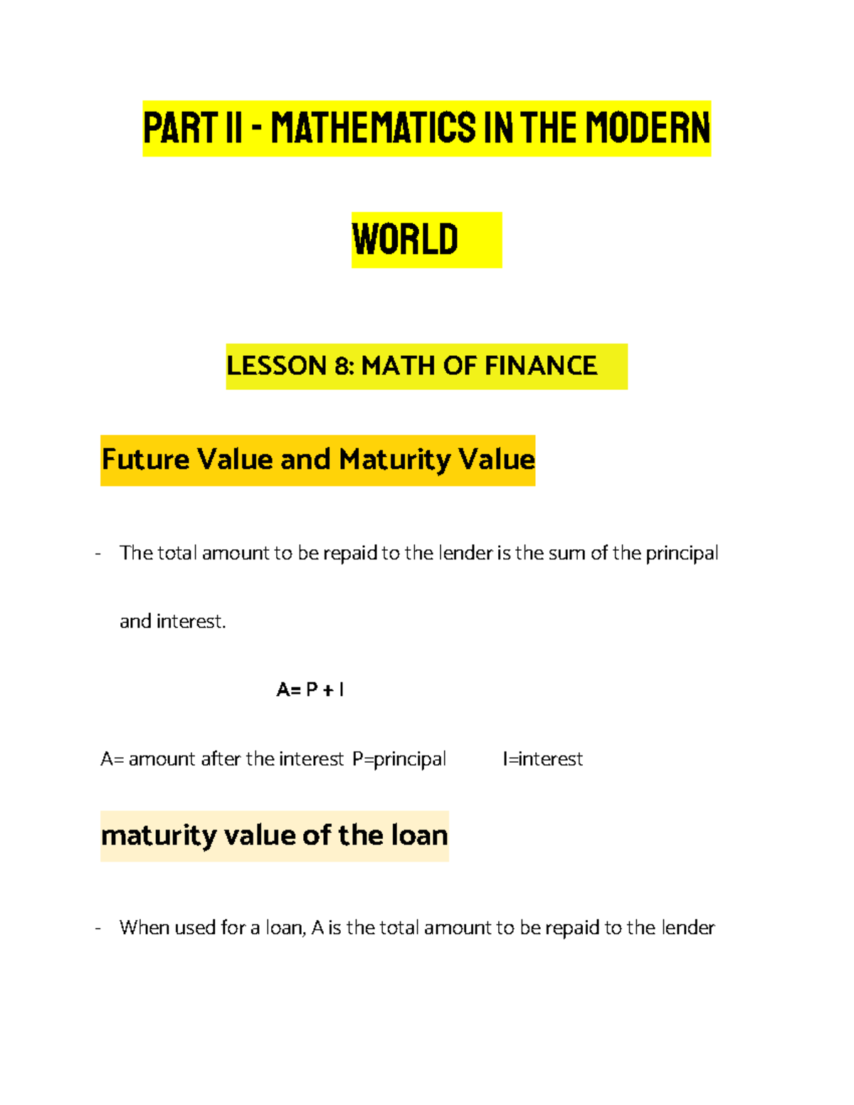 PART 11 - Mathematics IN THE Modern World - PART 11 - MATHEMATICS IN ...