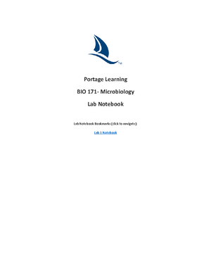 BIOD171 Microbiology Lab Notebook 5 docx (2) (1) - Portage Learning BIO ...