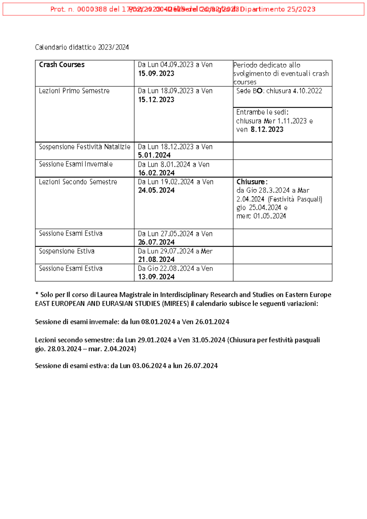 Calendario unibo - Calendario didattico 2023/ Crash Courses Da Lun 04. ...